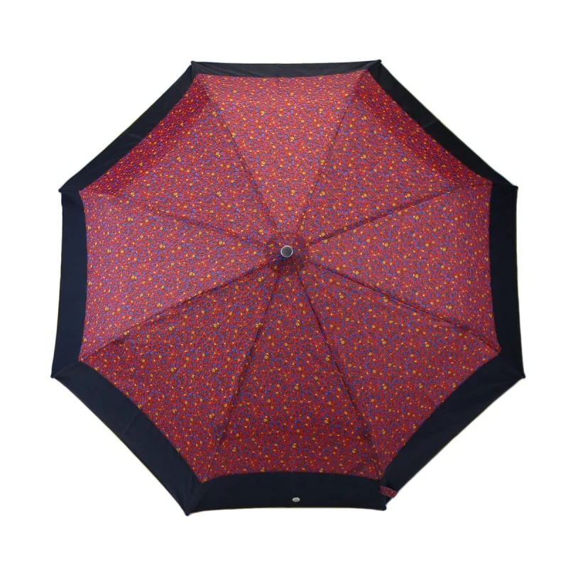 Parapluie Français - Parapluie Imprimé fleuri rouge bande bleu mini ...